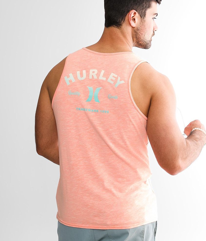 Hurley Heat Tank Top - Men's Tank Tops in White Total Orange | Buckle