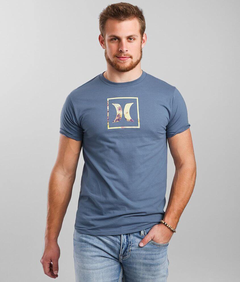 Hurley Icon Box T-Shirt - Men's T-Shirts in Steel Blue | Buckle
