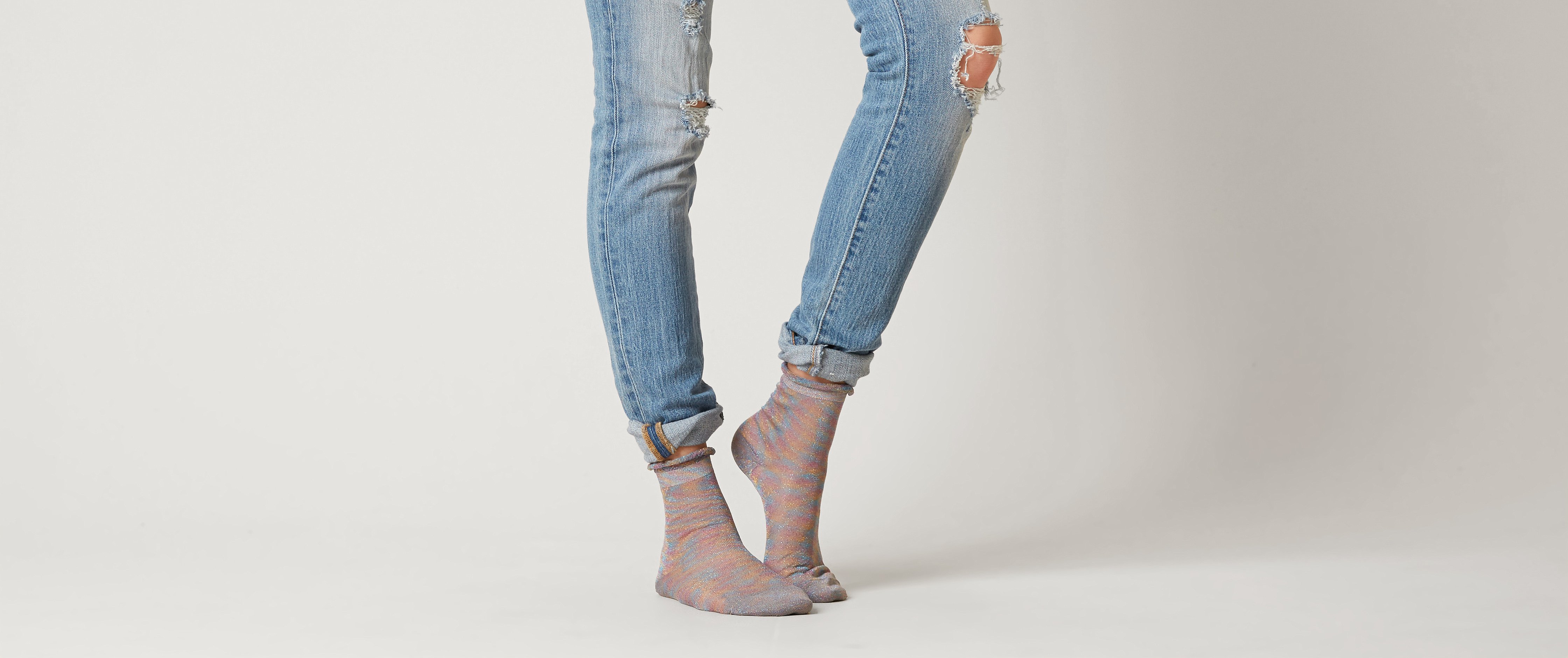 Free People Glimmer Oasis Socks - Women's Socks in Heather Grey | Buckle