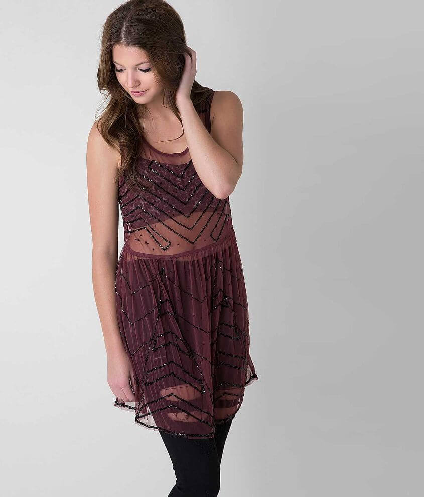 Free People Embellished Tank Top - Women's Tank Tops in Plum | Buckle