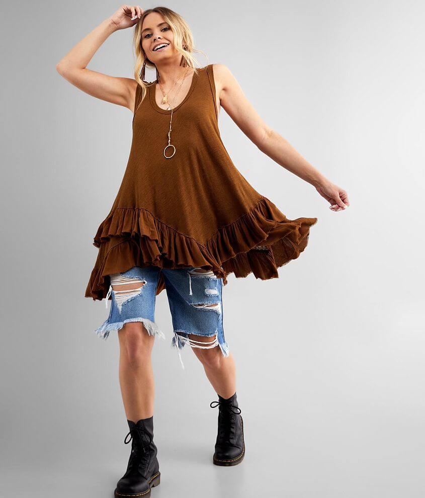 Free People Shimmy Sasha Tank Top - Women's Tank Tops in Cinnamon | Buckle