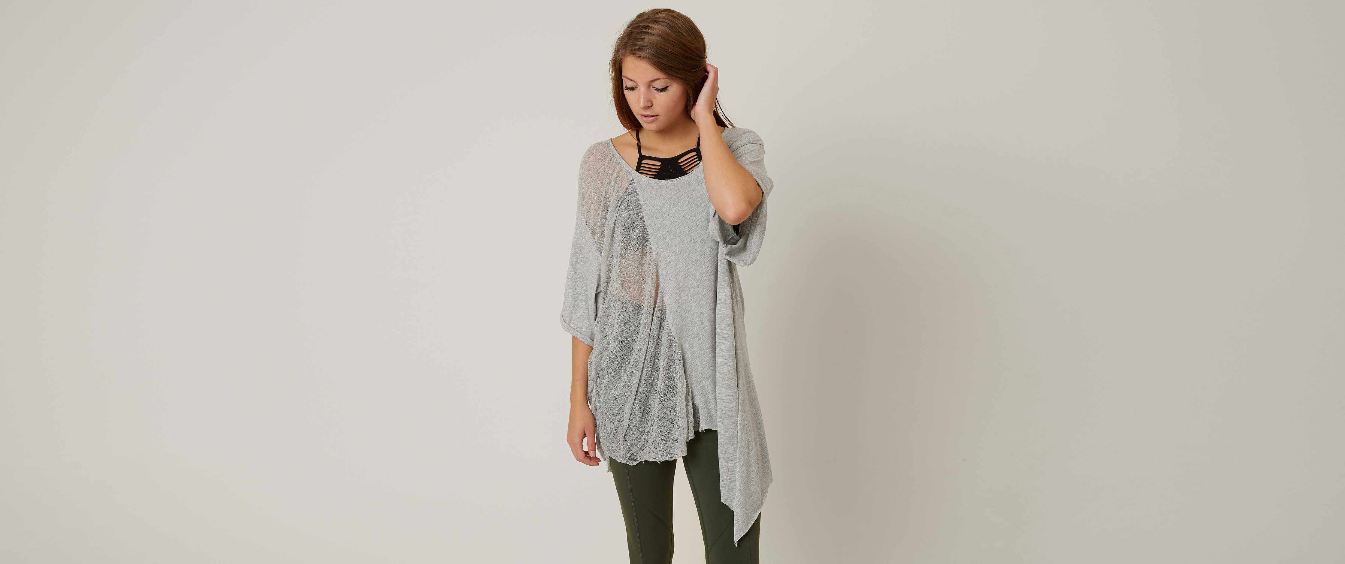 Free People Shredded Top - Women's Shirts/Blouses in Grey | Buckle