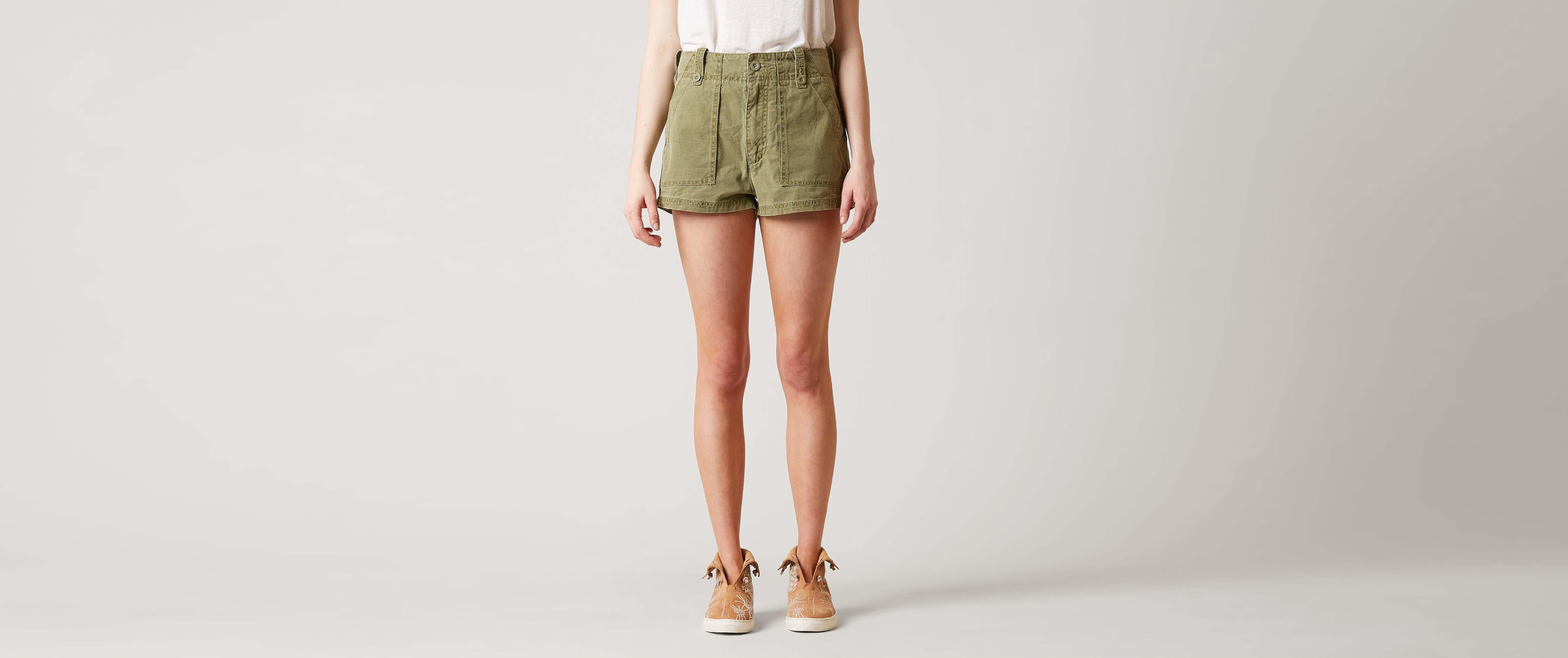 Free People High Rise Military Short - Women's Shorts in Moss | Buckle