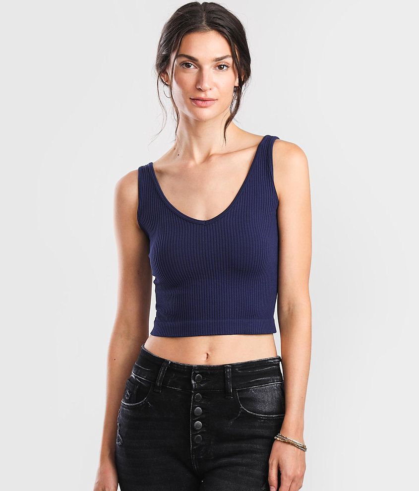 Free People Ribbed Brami Tank Top - Women's Tank Tops in Navy | Buckle