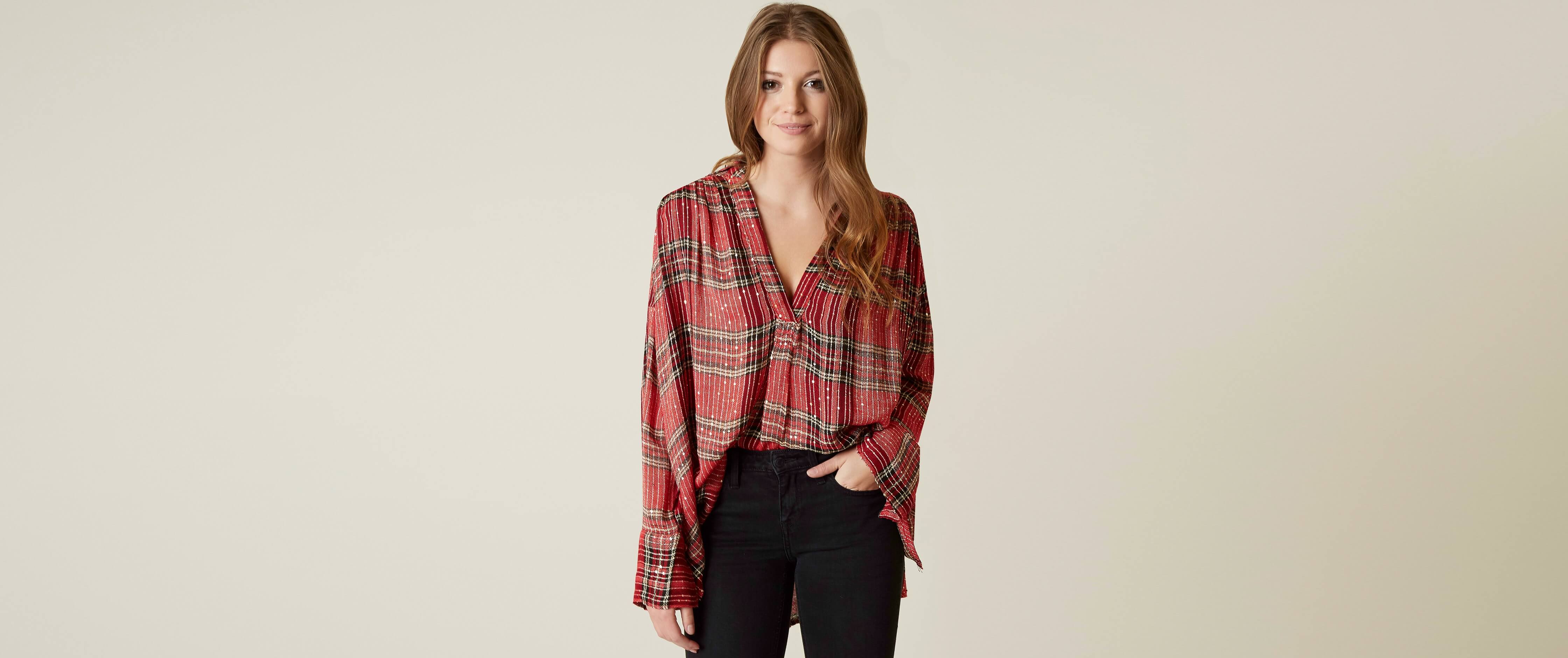 Free People Fearless Love Top - Women's Shirts/Blouses in Red | Buckle