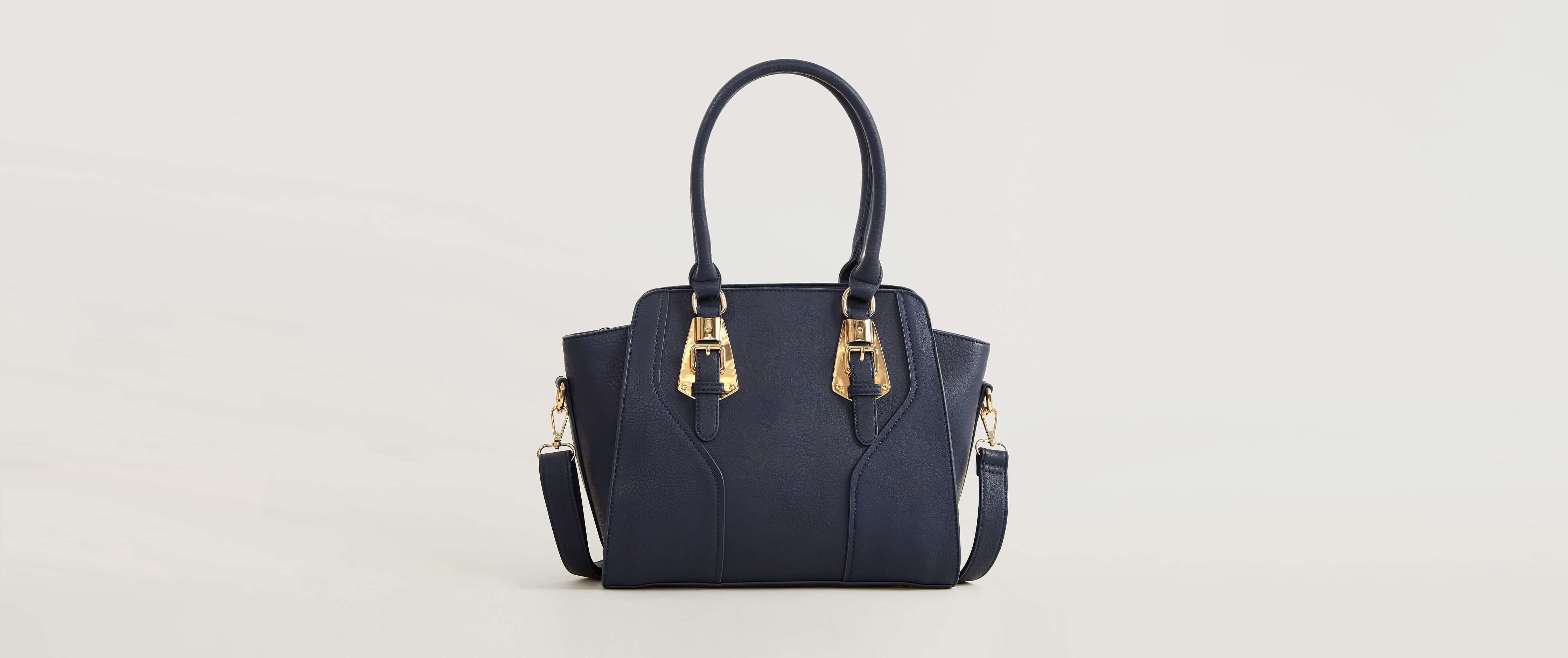 Textured Plug & Tote Purse - Women's Accessories in Navy | Buckle