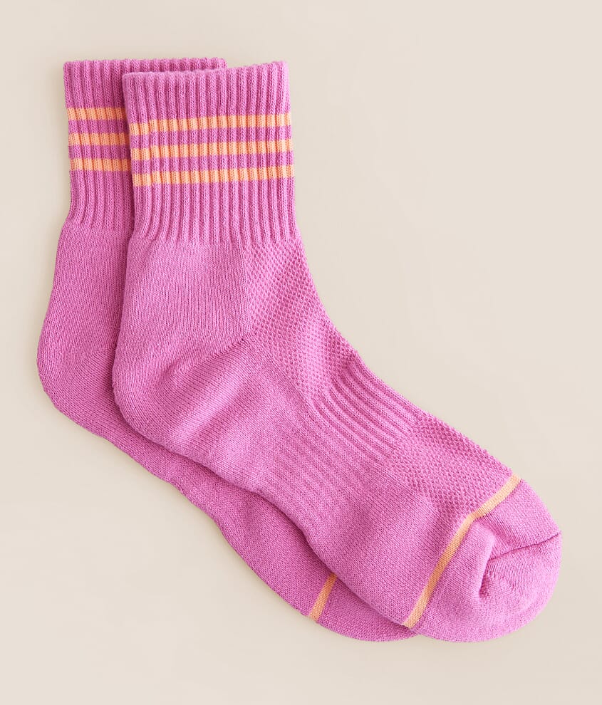 BKE Striped Ankle Socks - Women's Socks in Pink | Buckle