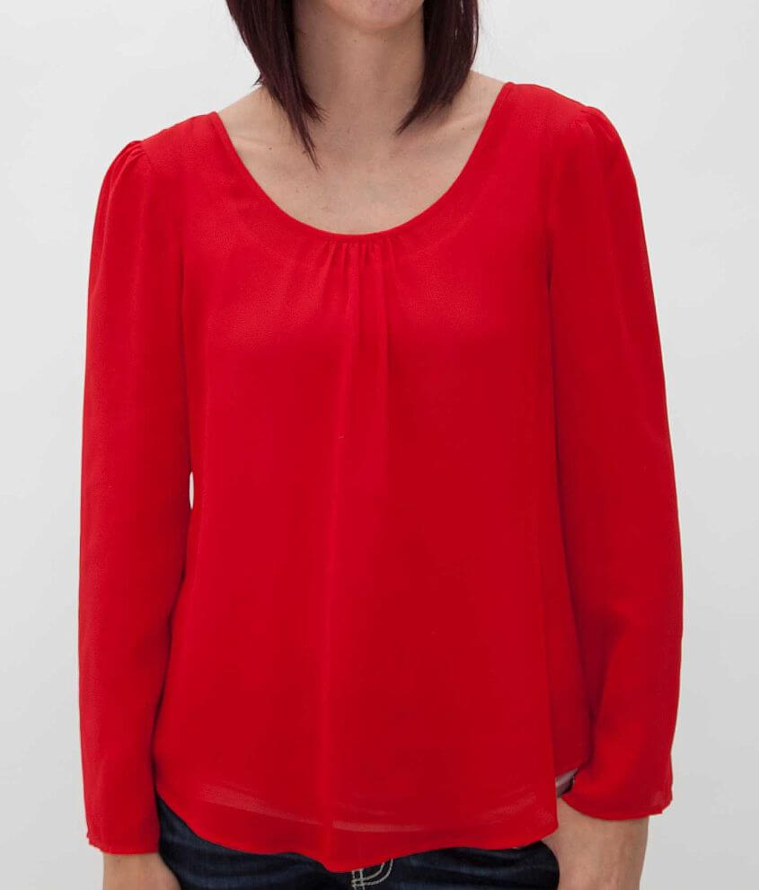 The Leaf Method Chiffon Top - Women's Shirts/Blouses in Red | Buckle