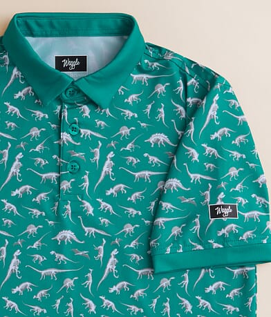 Boys - Waggle® Extinct Performance Polo - Boy's Polos in Green | Buckle