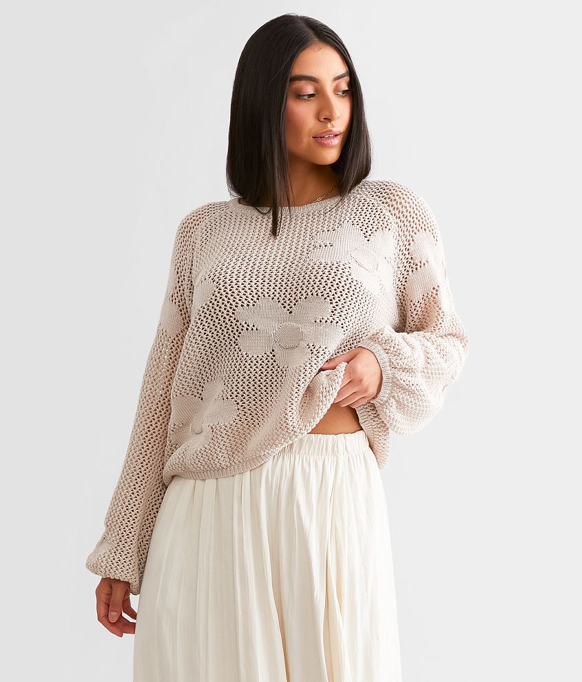 Polagram Flower Sweater - Women's Sweaters in Natural | Buckle