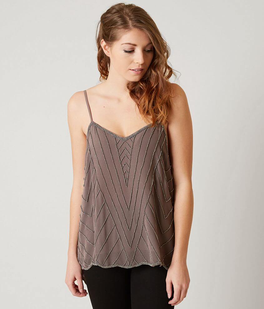 BKE Boutique Embellished Tank Top - Women's Tank Tops in Zinc | Buckle BKE Boutique Embellished Tank Top - Women's Tank Tops in Zinc | Buckle