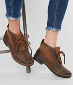 UGG Heather Waterproof Leather Boot Women s Shoes in Chestnut Buckle