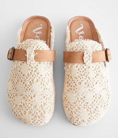 Very G Shilo Crochet Mule Shoe - Women's Shoes in Cream | Buckle