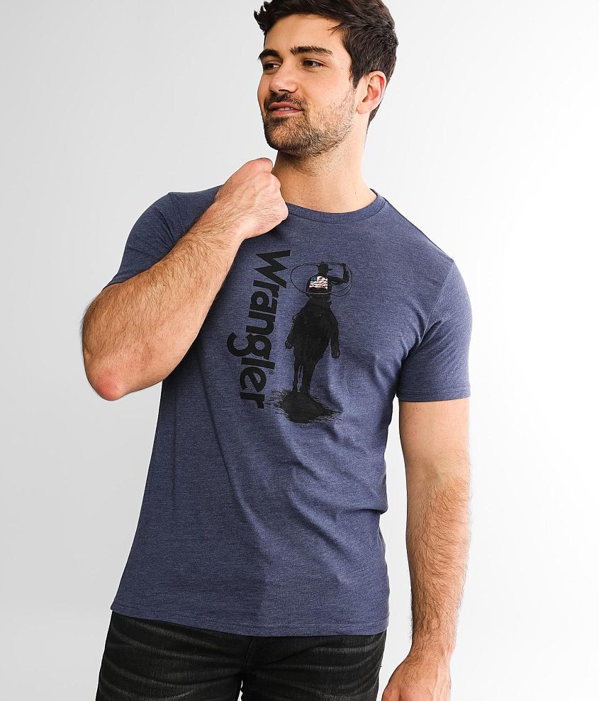 Wrangler® Cowboy T-Shirt - Men's T-Shirts in Denim Heather | Buckle