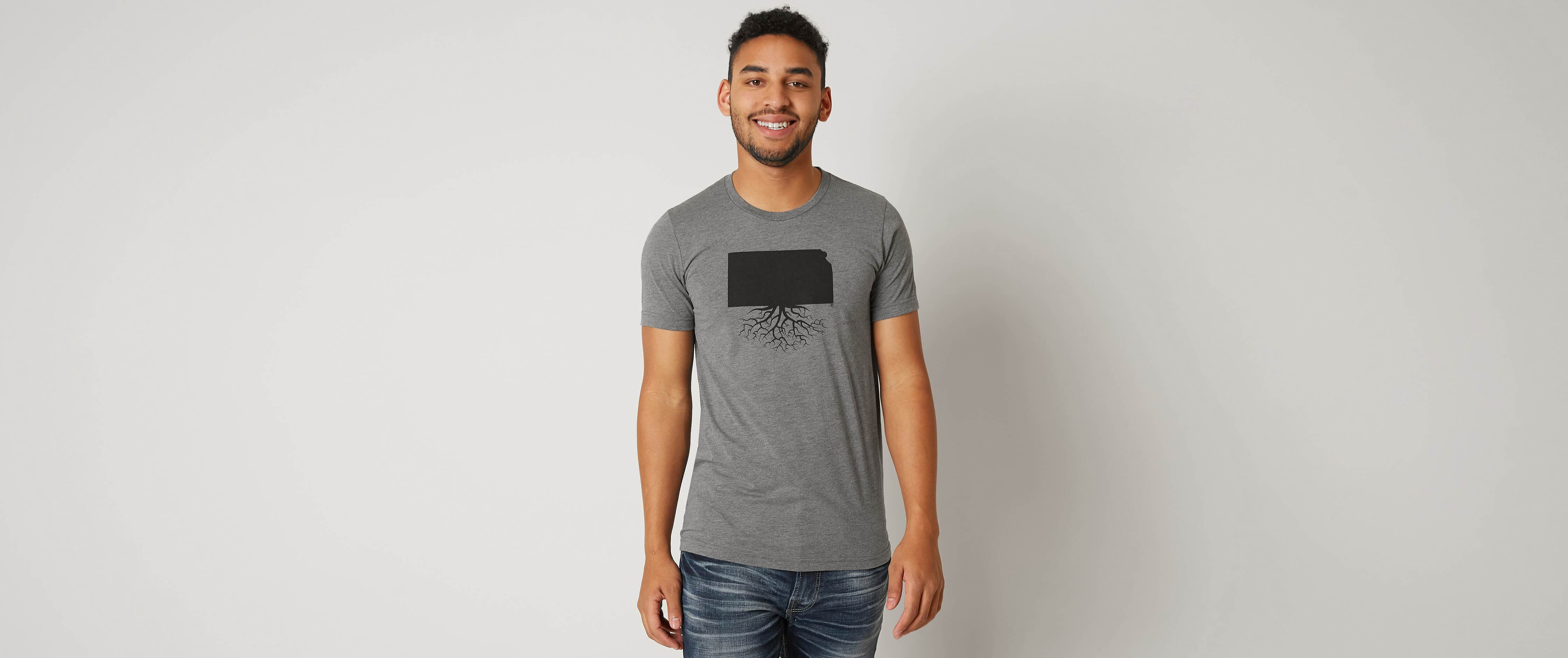 WYR Kansas Roots T-Shirt - Men's T-Shirts in Grey | Buckle