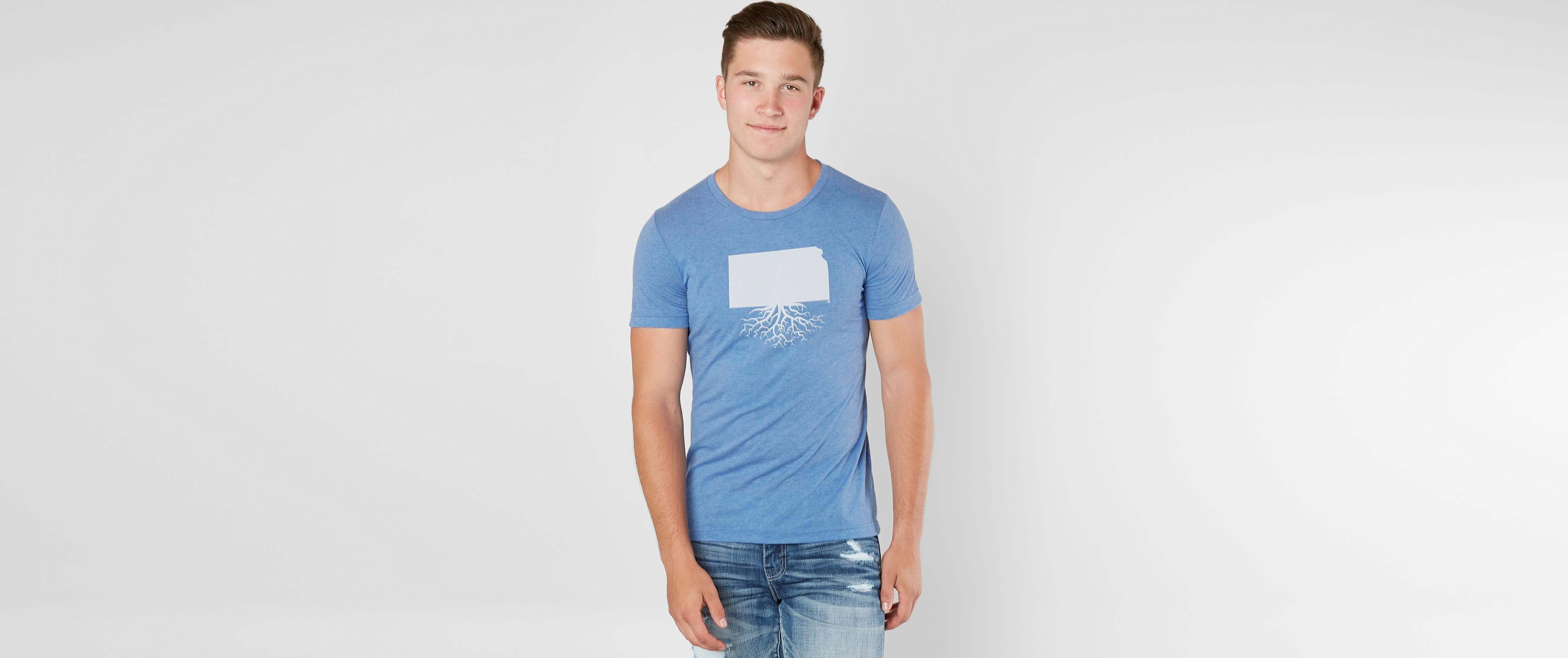 WYR Kansas Roots T-Shirt - Men's T-Shirts in Pacific Blue | Buckle