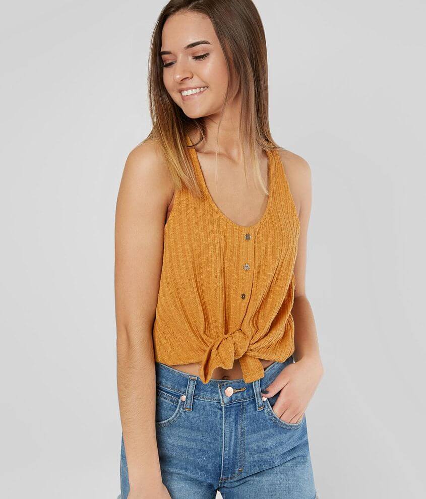 White Crow Lana Racer Back Tank Top - Women's Tank Tops in Mustard | Buckle