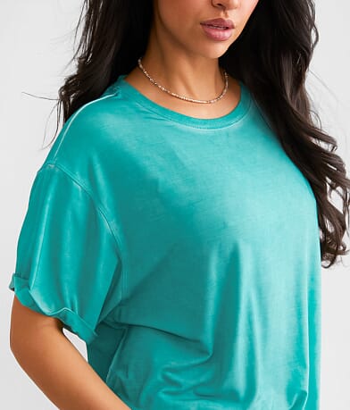 White Crow Tess Sleek Oversized Top - Women's Shirts & Blouses in Tide ...
