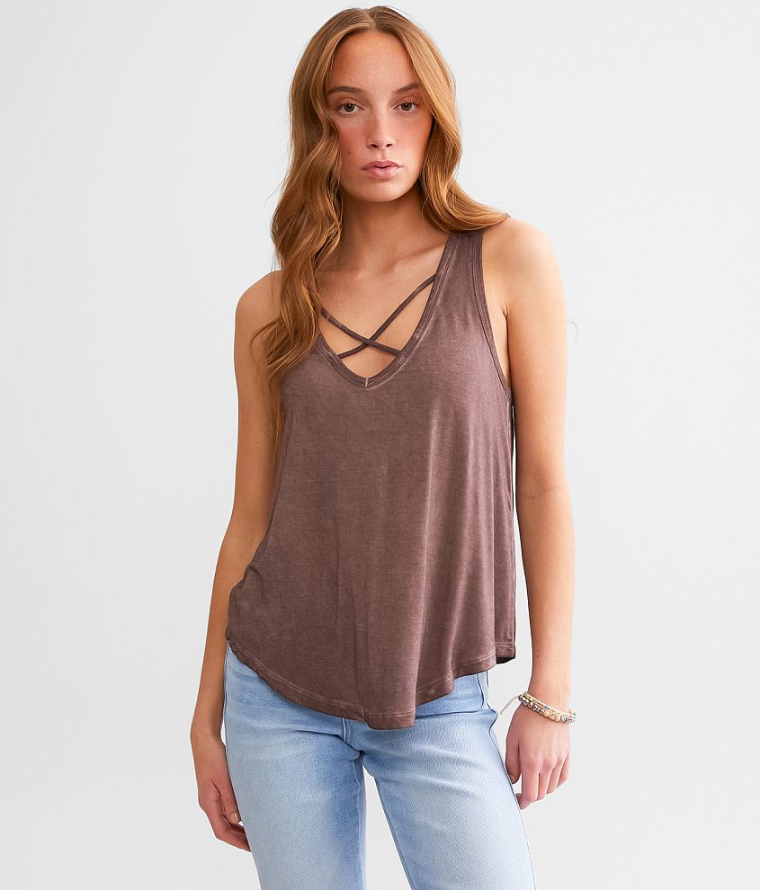 White Crow Robin Cross Tank Top - Women's Tank Tops in Peppercorn | Buckle